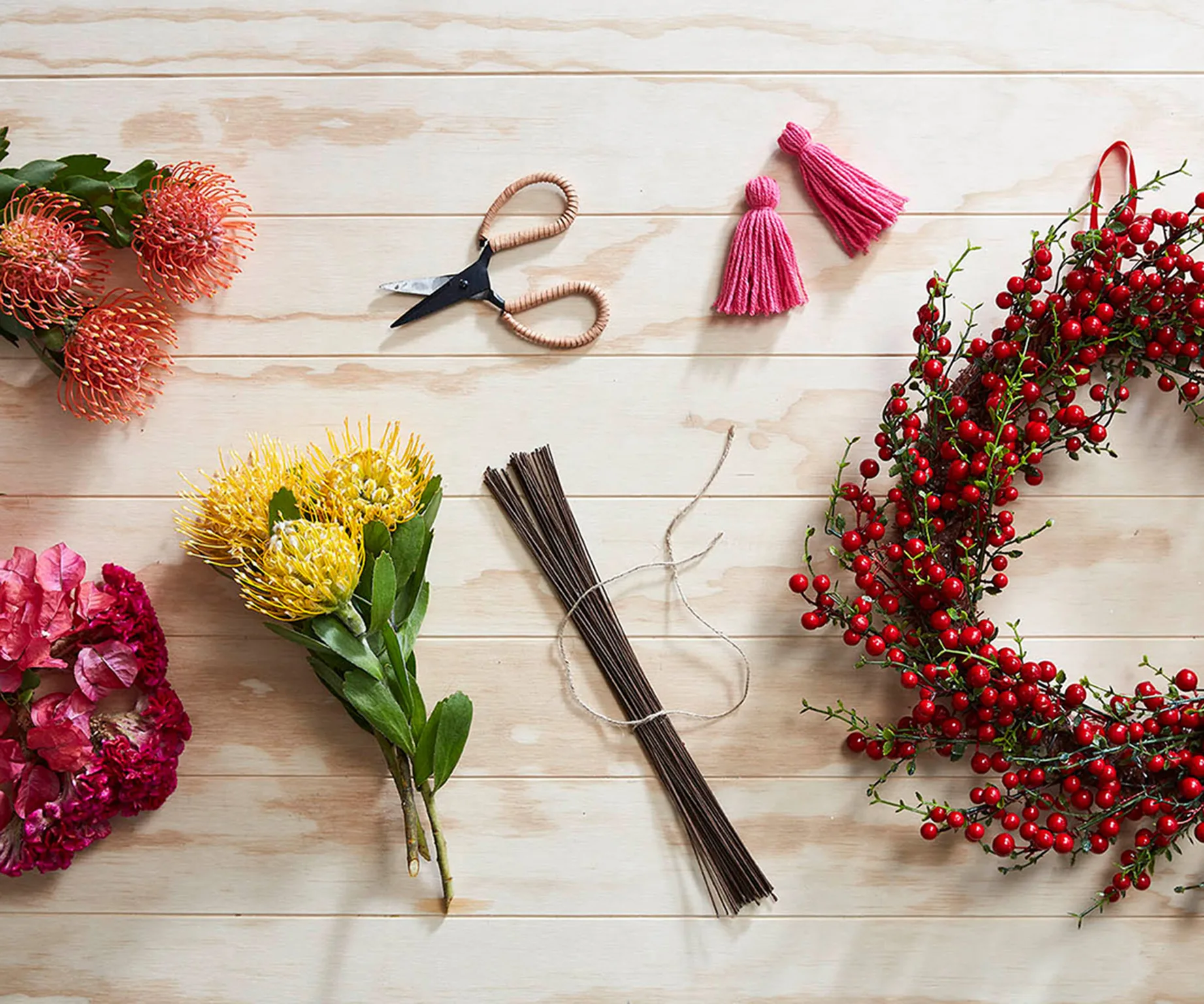 Australian native Christmas wreath: How to DIY