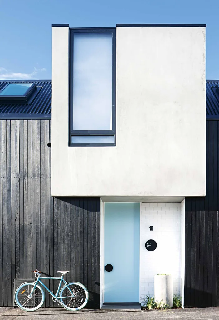 A clever subdivision created a pair of modern townhouses