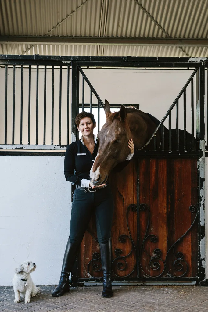 Horse rider's formal country garden at Hanging Rock