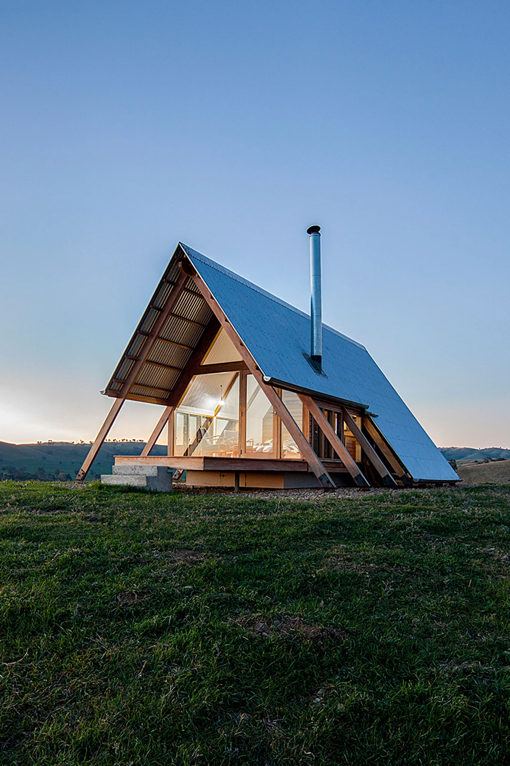 Inside Kimo Estate's luxury cabin near Gundagai, NSW