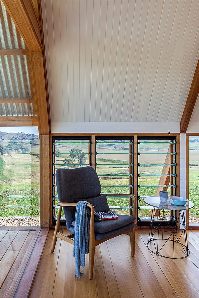 Inside Kimo Estate's luxury cabin near Gundagai, NSW