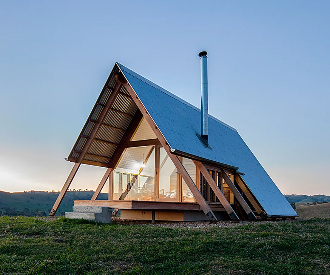 Inside Kimo Estate's luxury cabin near Gundagai, NSW