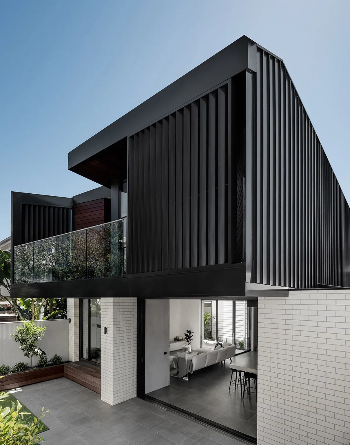 modern extension added to a heritage weatherboard home