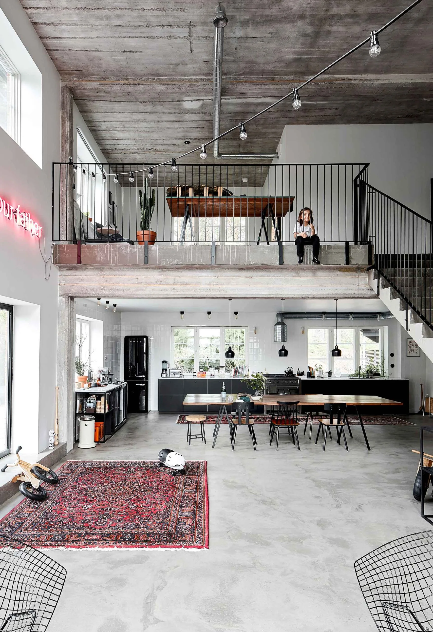 A ski factory's industrial chic loft home conversion