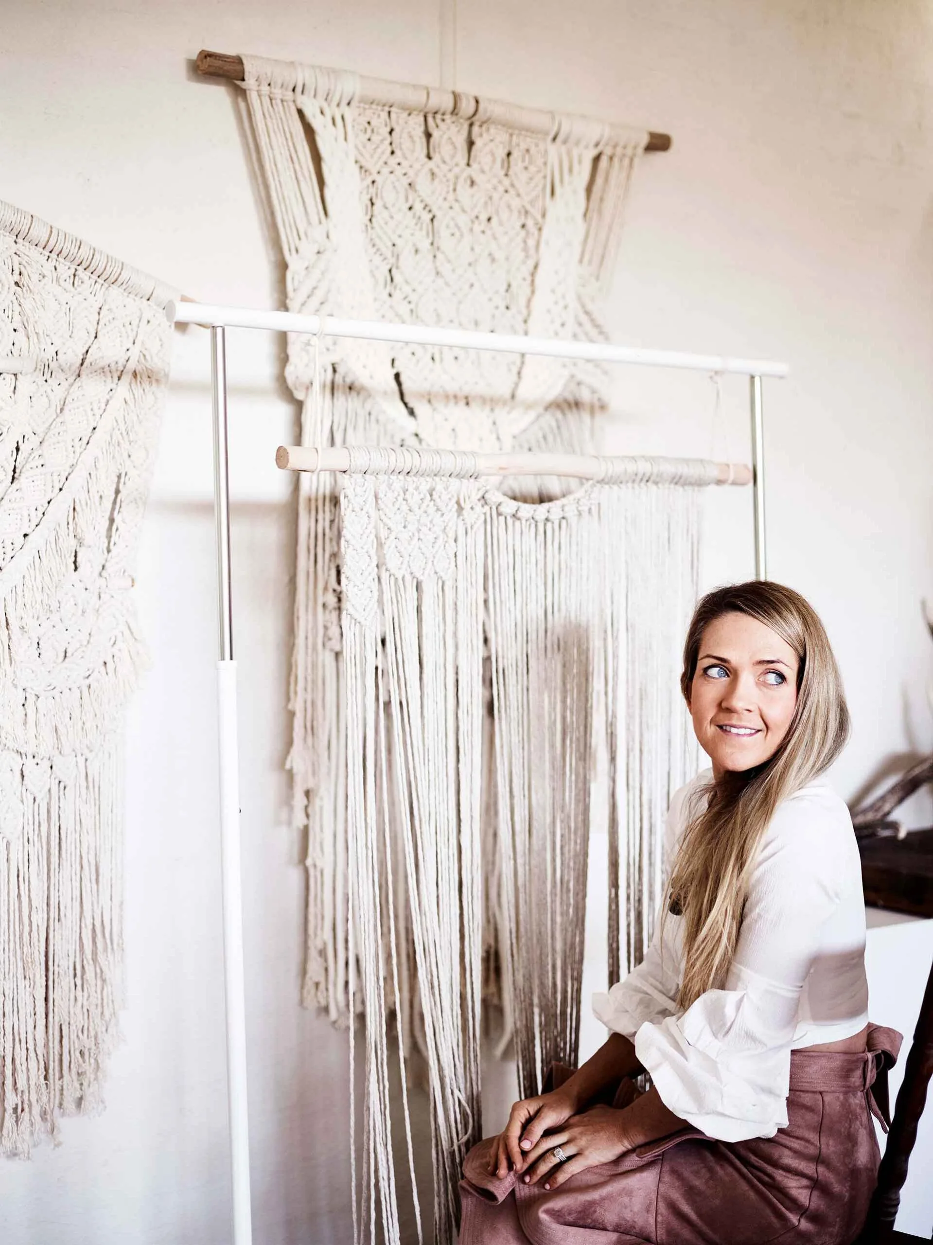 Macrame wall hanging: Inside an Australian artist's studio