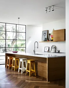 11 kitchen island benches wrapped in timber
