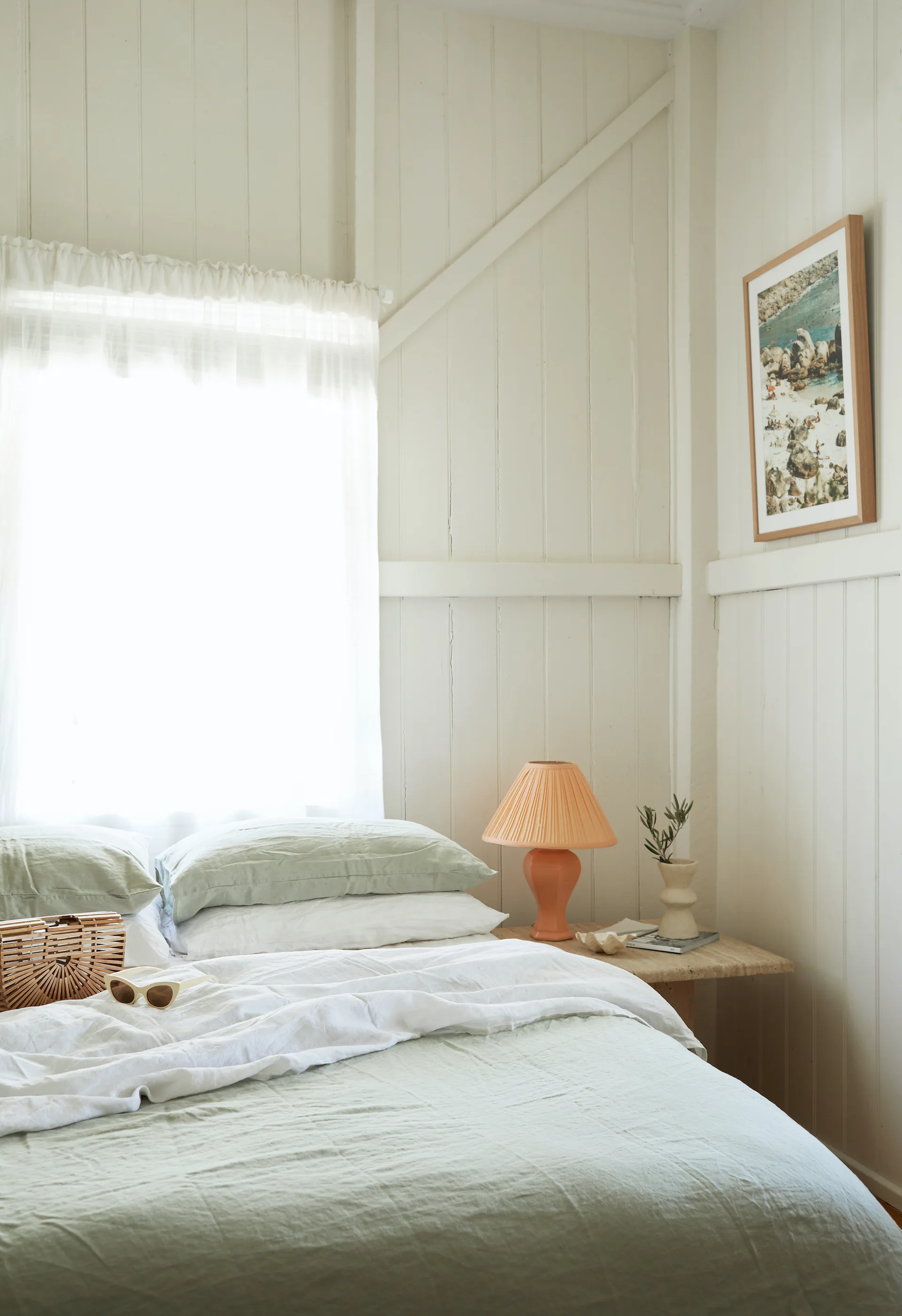 A sunny beachside apartment with retro style