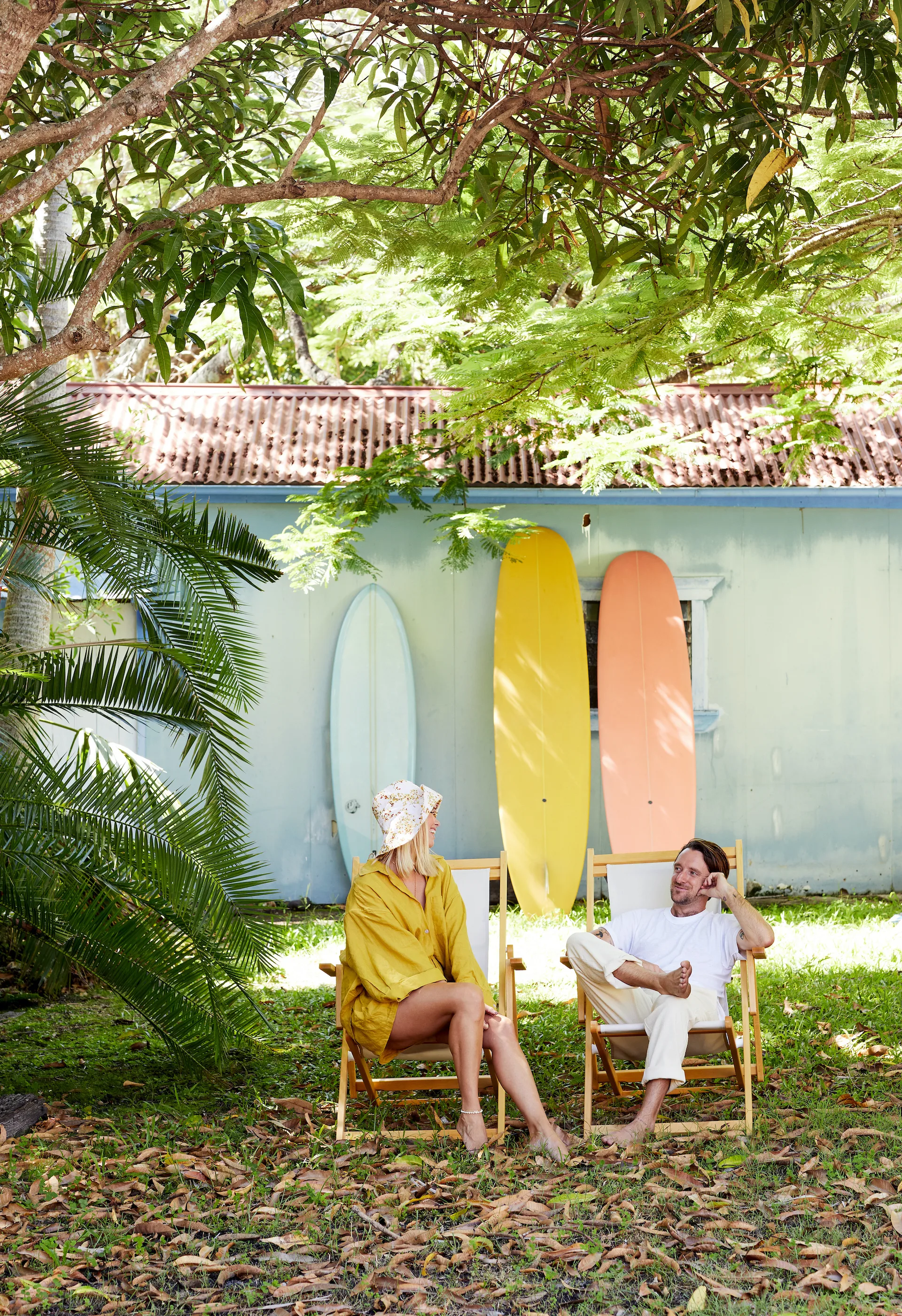 A sunny beachside apartment with retro style