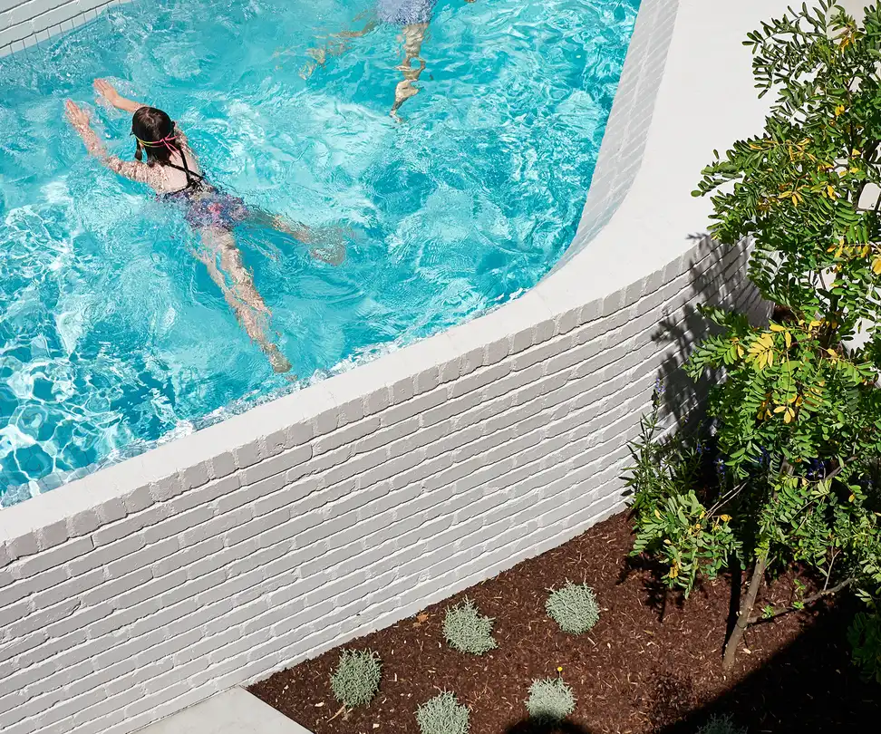 A small-space pool design that pushes design boundaries