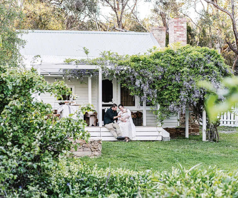 A restored heritage cottage in Dry Diggings, VIC