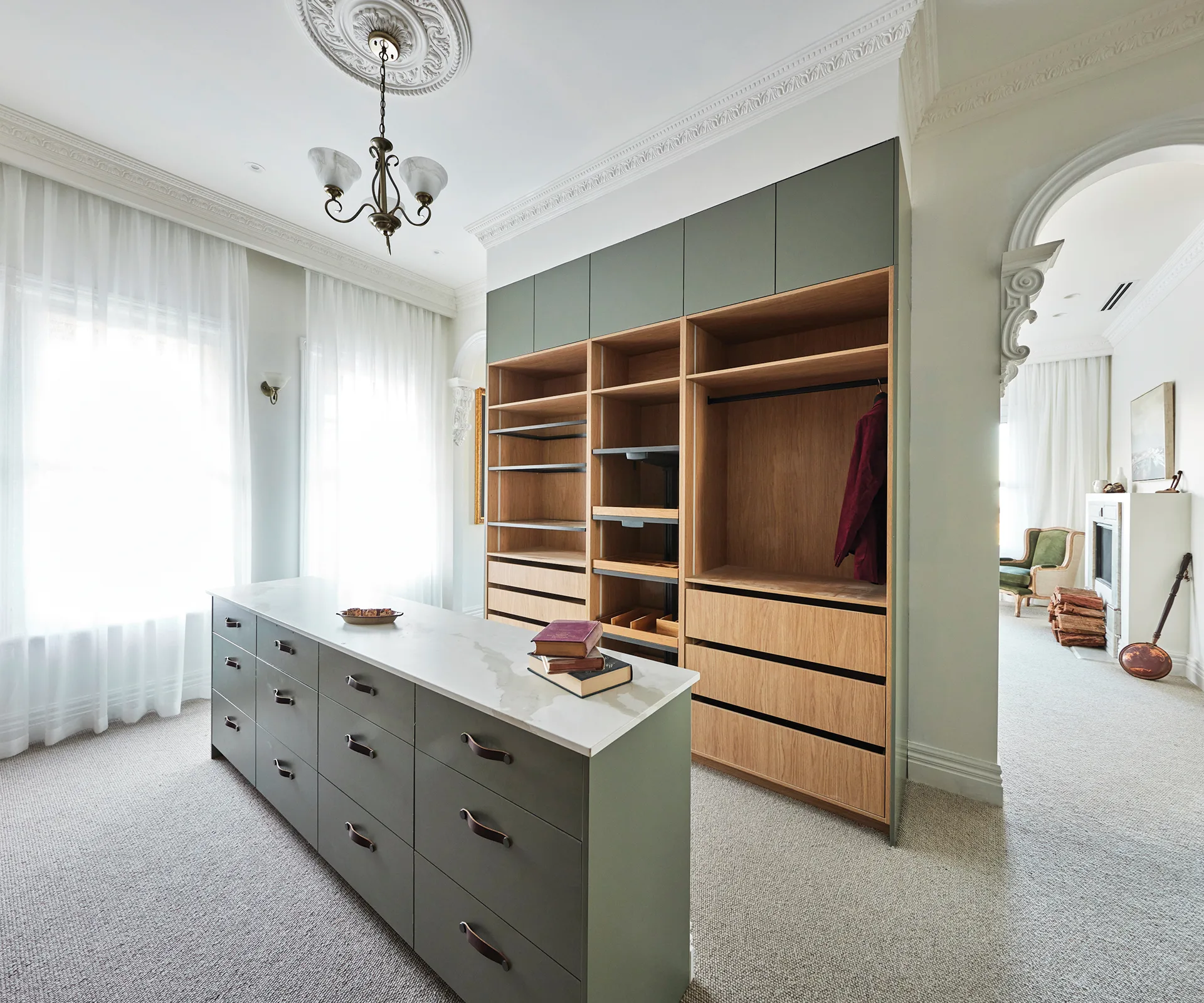 The Block 2022: master bedroom walk in wardrobe reveals