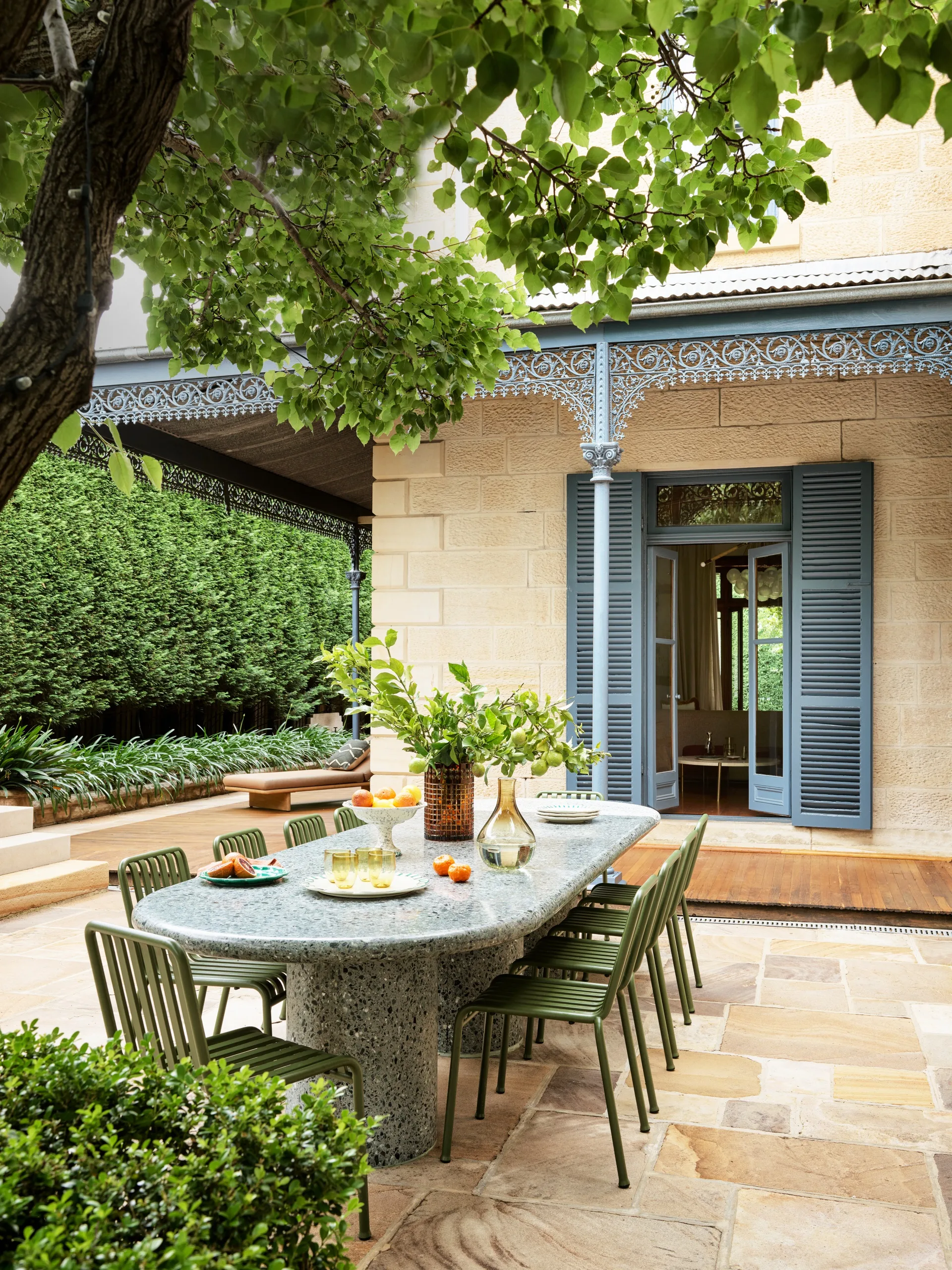 This Grand Sandstone Home Tip-Toes Between Old and New