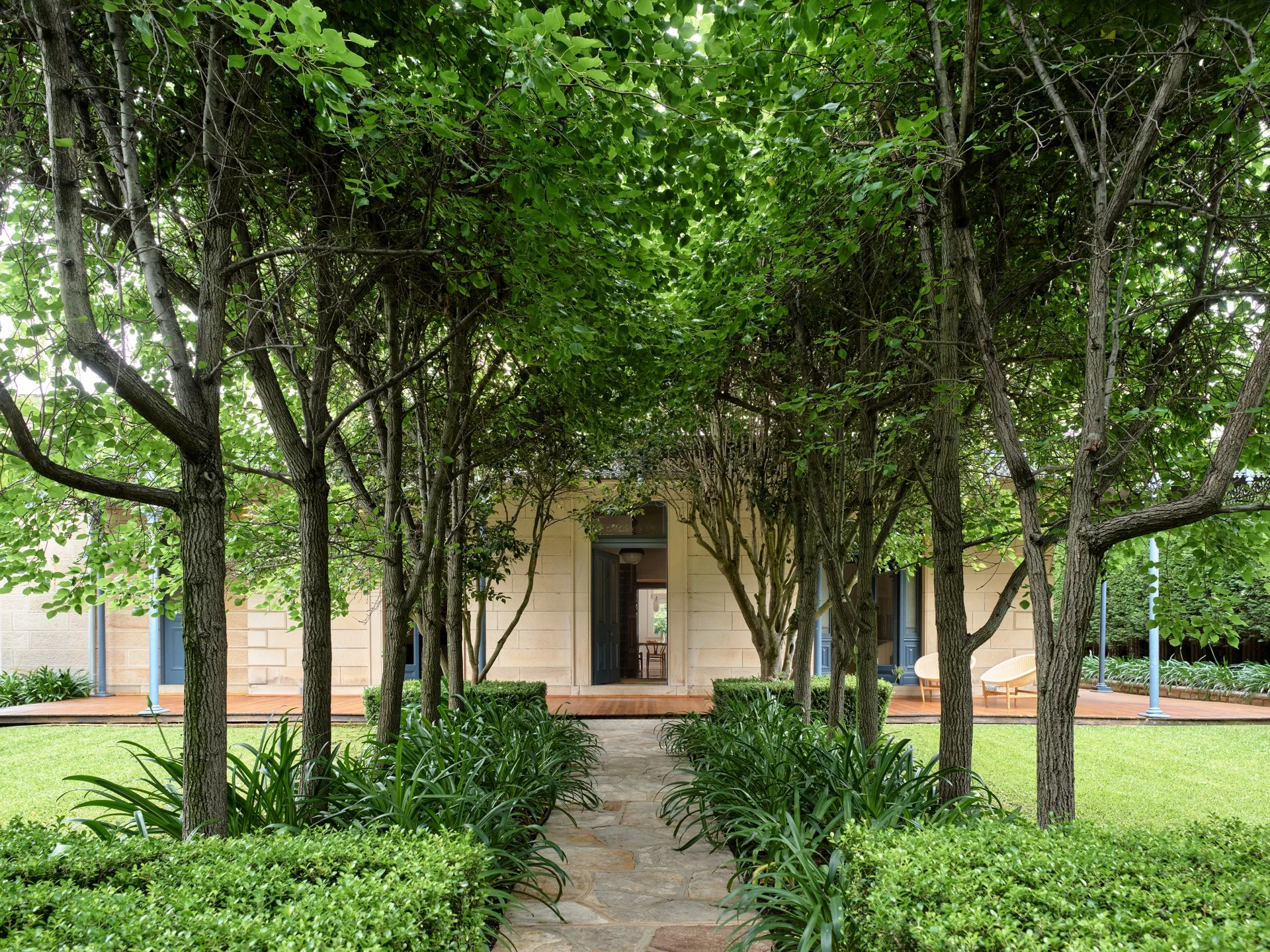 This Grand Sandstone Home Tip-Toes Between Old and New
