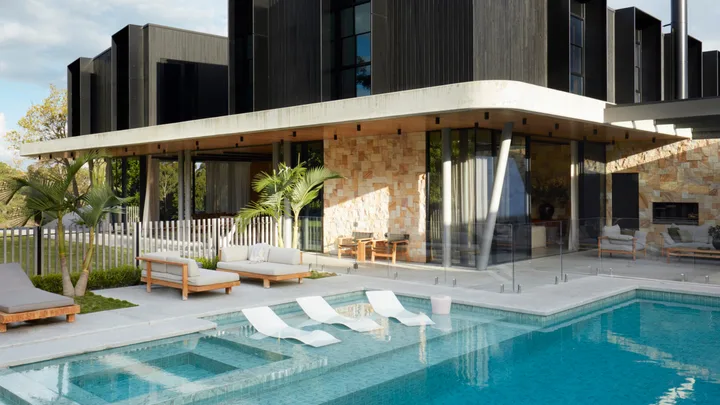 A Grand Sustainable Home with a 70s Hollywood Aesthetic