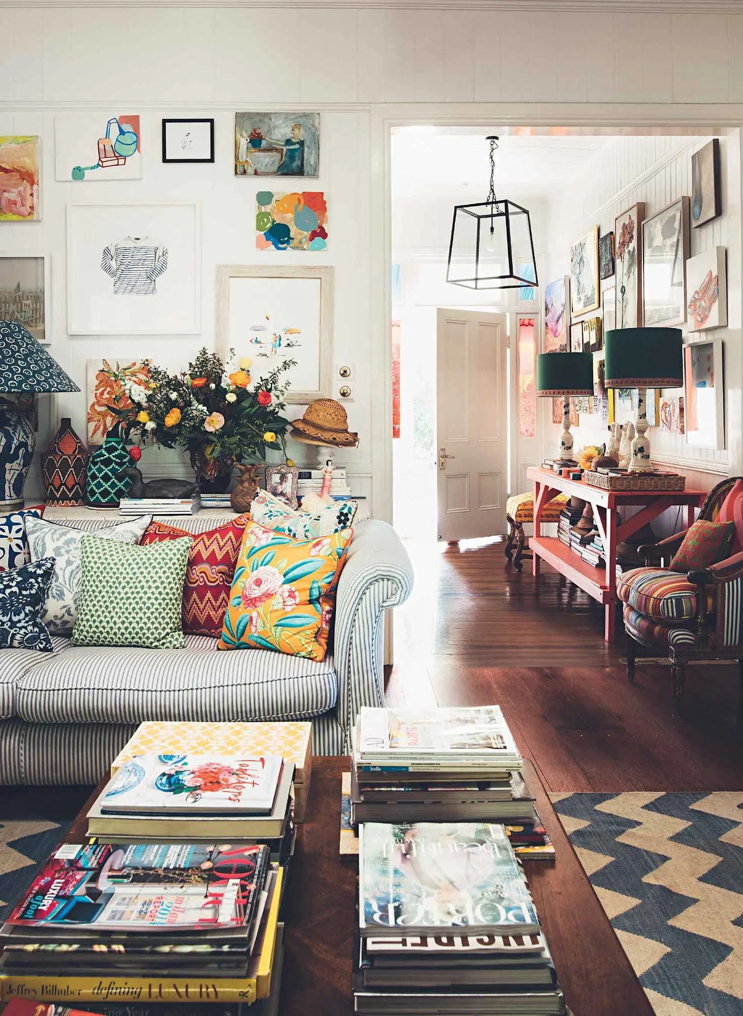Anna Spiro: Interior designer's colourful Brisbane home