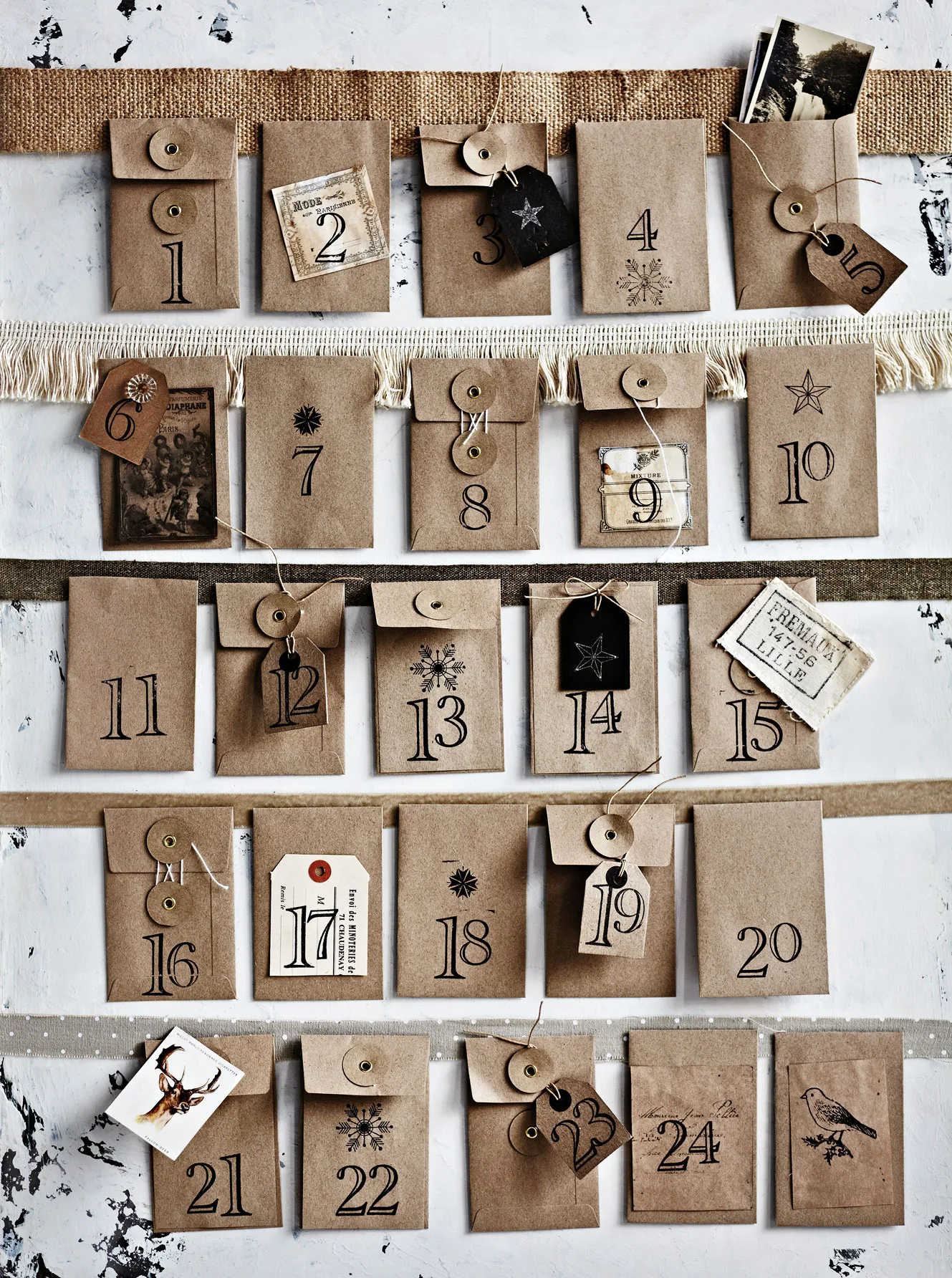 Envelope advent calendar Christmas DIY